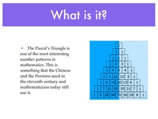 Pascal's Triangle slideshow | KEY