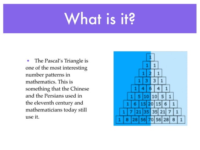 Pascal's Triangle slideshow | KEY | Physics | Science