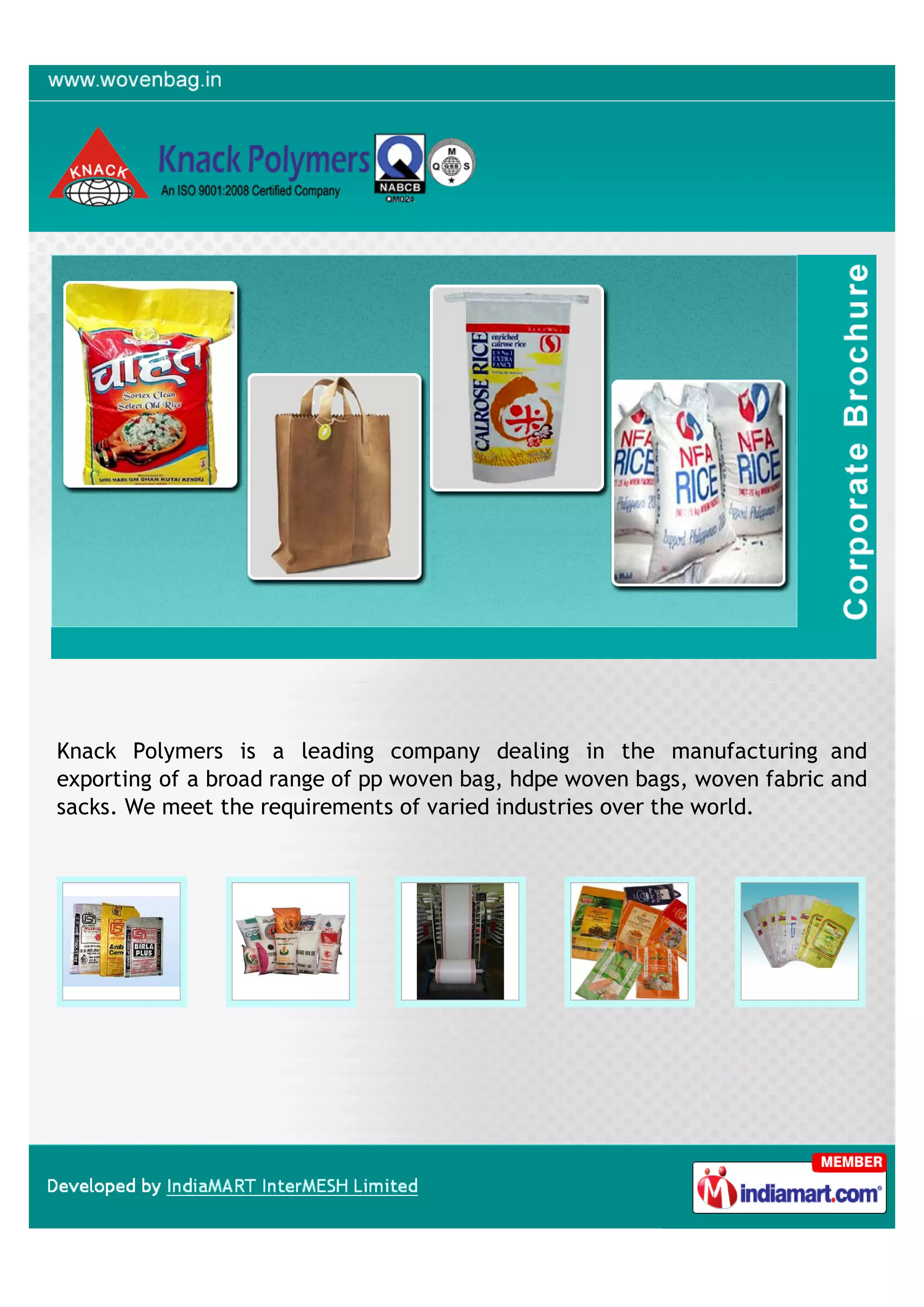 Knack Polymers, Ahmedabad, Polypropylene Woven Sack | PDF