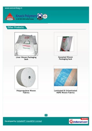 Knack Polymers, Ahmedabad, Polypropylene Woven Sack | PDF