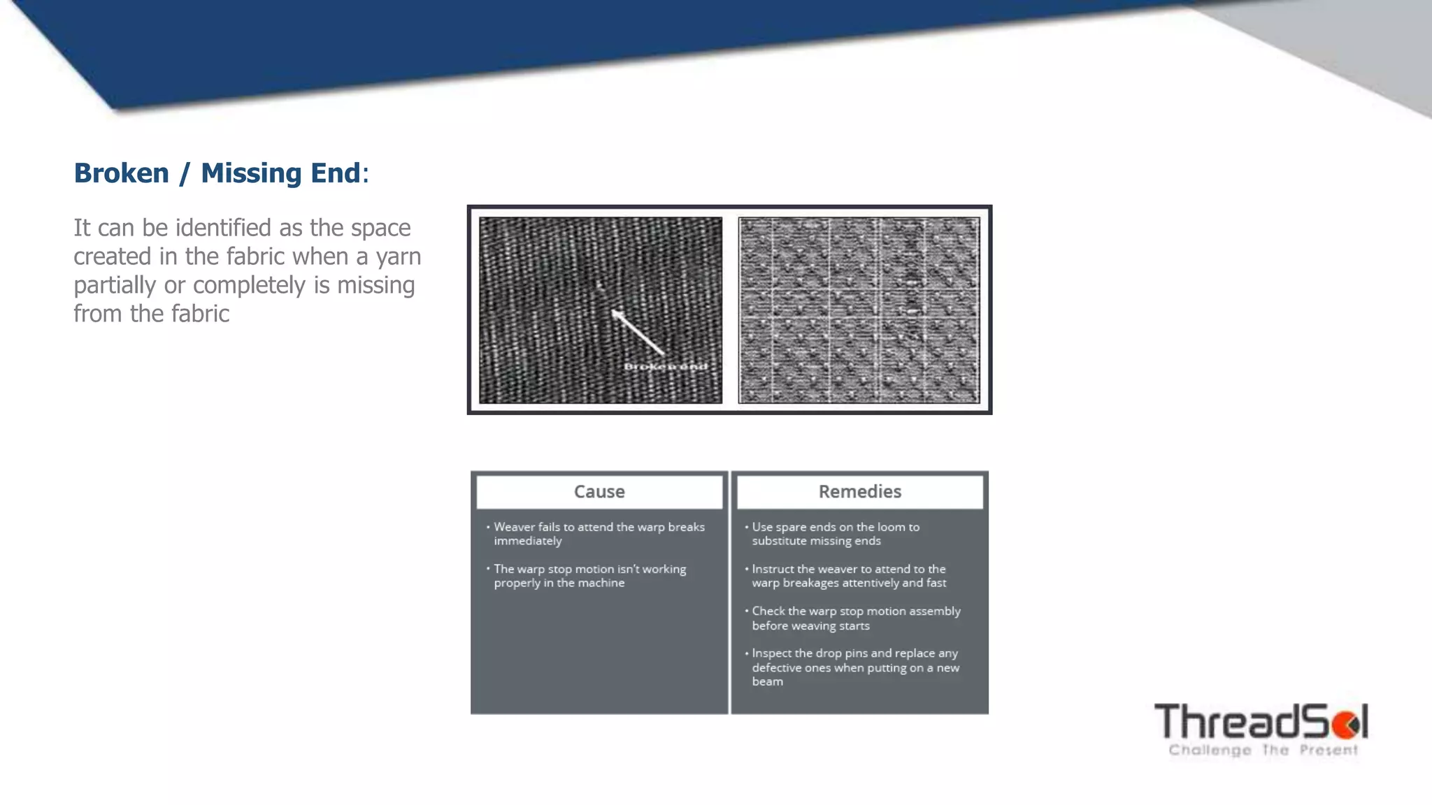 List of defects in woven fabric | PPTX
