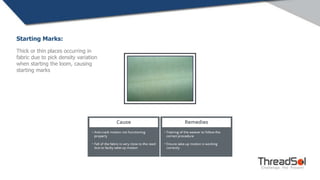 List of defects in woven fabric | PPTX