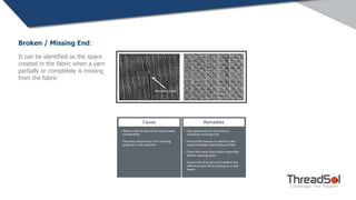 List of defects in woven fabric | PPTX