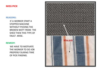 Woven fabric faults | PPTX