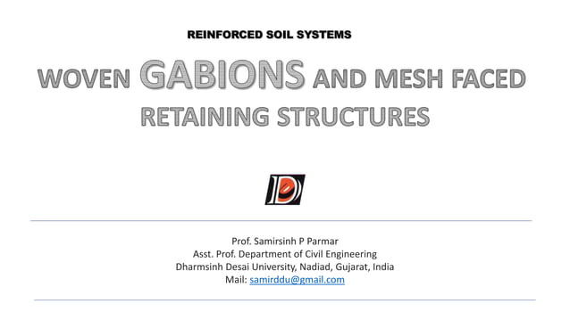 GABIONS -MESH FACED RETAINING STRUCTURES .pptx | Civil Engineering Industry | Industries