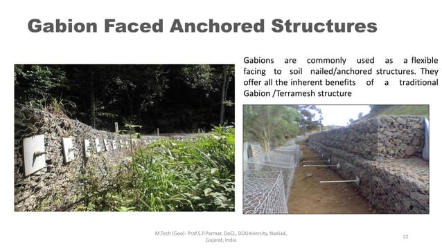 GABIONS -MESH FACED RETAINING STRUCTURES .pptx | Civil Engineering Industry | Industries