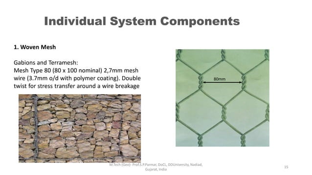 GABIONS -MESH FACED RETAINING STRUCTURES .pptx | Civil Engineering ...