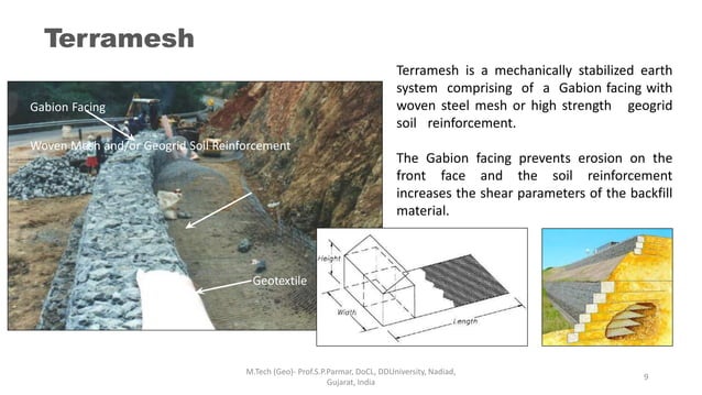 GABIONS -MESH FACED RETAINING STRUCTURES .pptx | Civil Engineering Industry | Industries