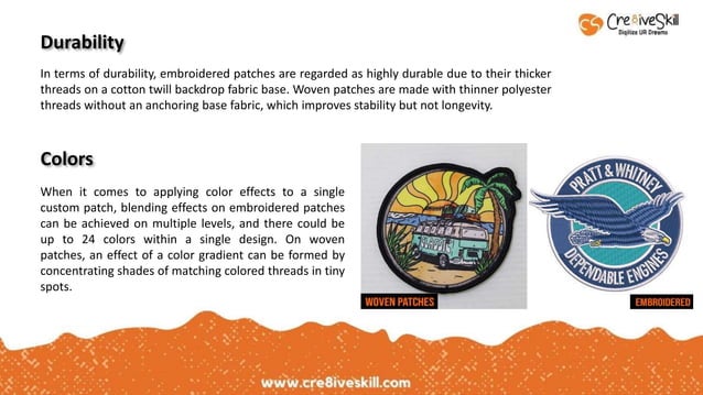 Differences Between Woven Patches And Embroidered Patches | PPT