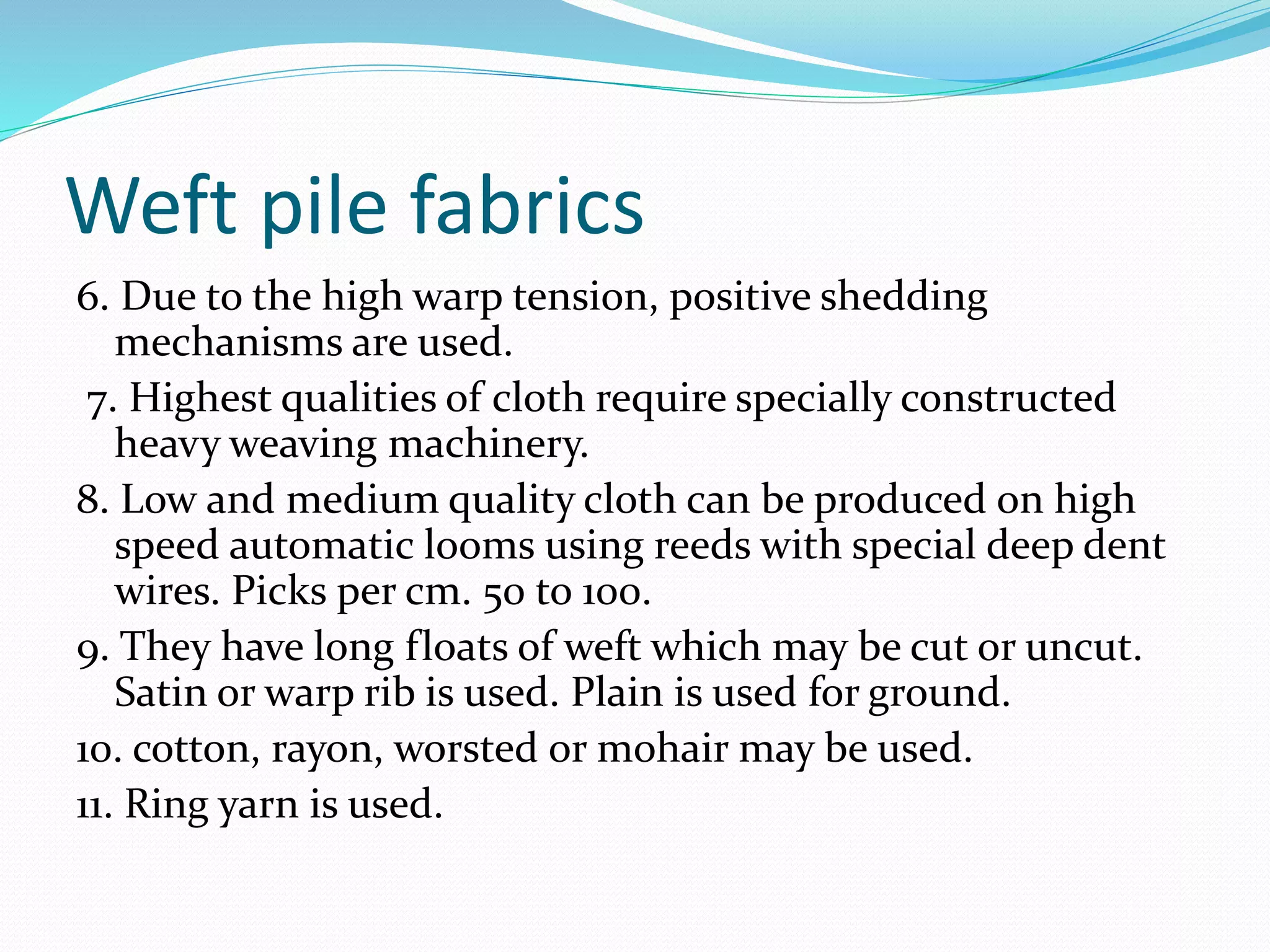 Woven pile fabric by Shilpi Akhter.asssistant professor(BUTex) | PPTX