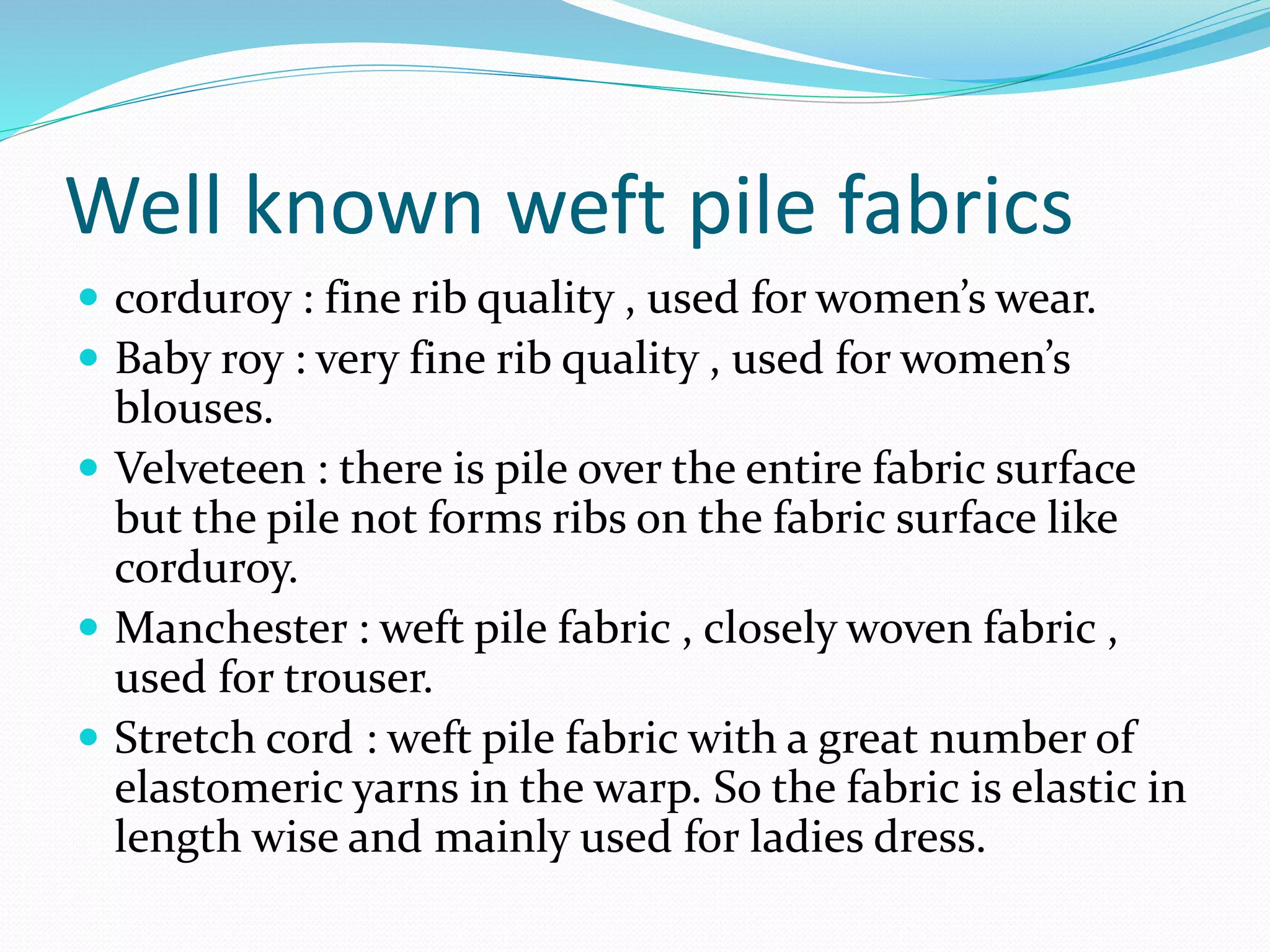 Woven pile fabric by Shilpi Akhter.asssistant professor(BUTex) | PPTX ...