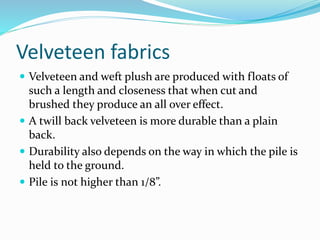 Woven pile fabric by Shilpi Akhter.asssistant professor(BUTex) | PPTX