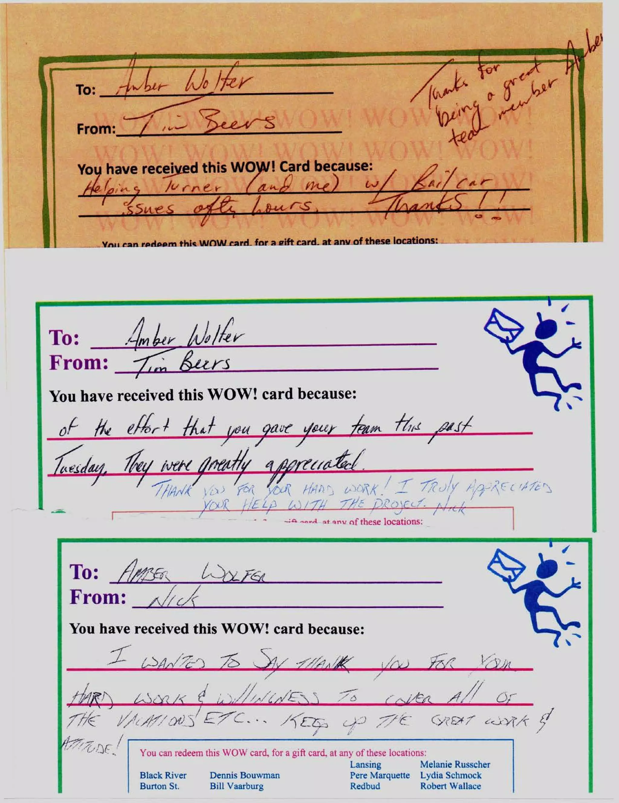 Notes of Thanks, Recognition | PDF