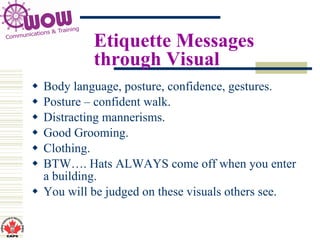 WOW - Business Etiquette | PPT
