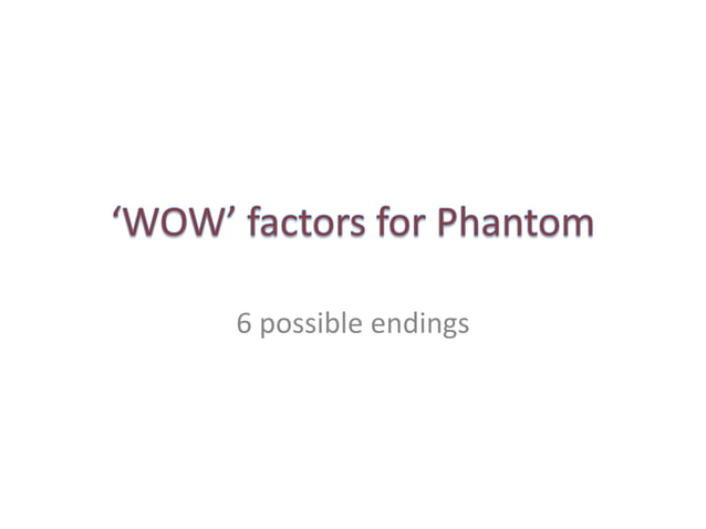 Wow factors phantom | PPT