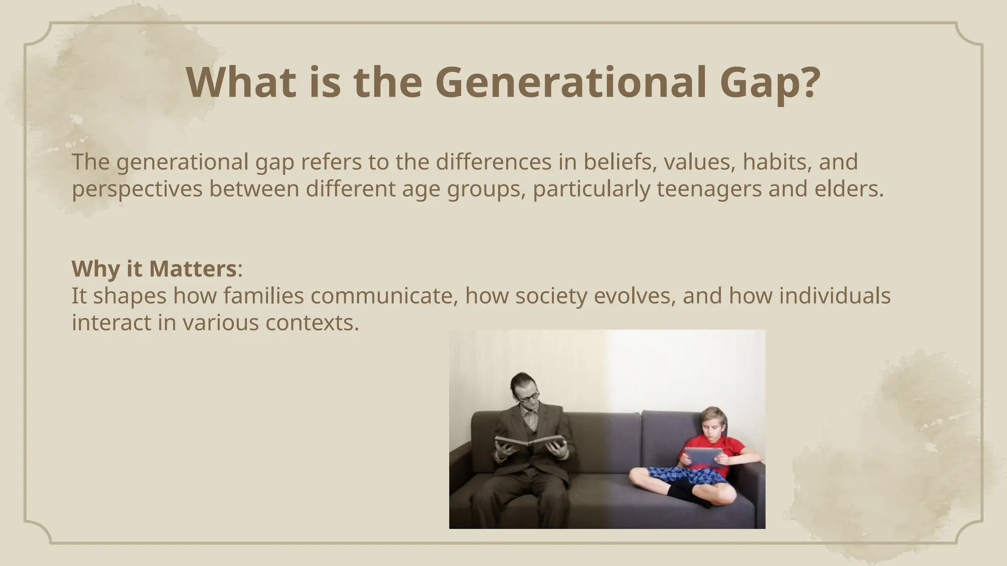 Generational Gap teenagers and elders... | PPT