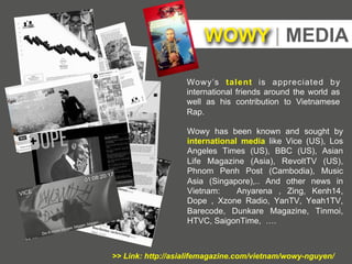 Wowy Rapper Profile Vietnam Hiphop | PPT