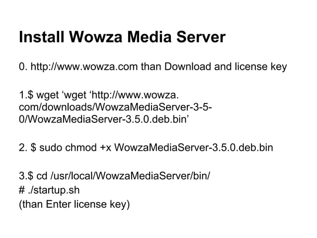 Wowza installation | PDF | Computing | Technology & Computing