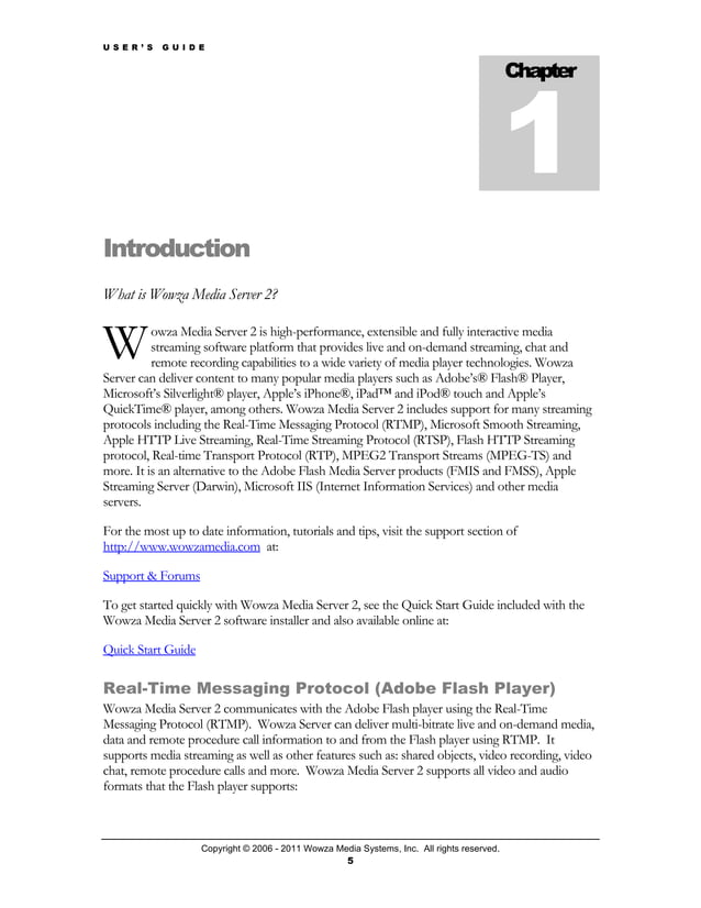 Wowza mediaserver usersguide | PDF | Computing | Technology & Computing