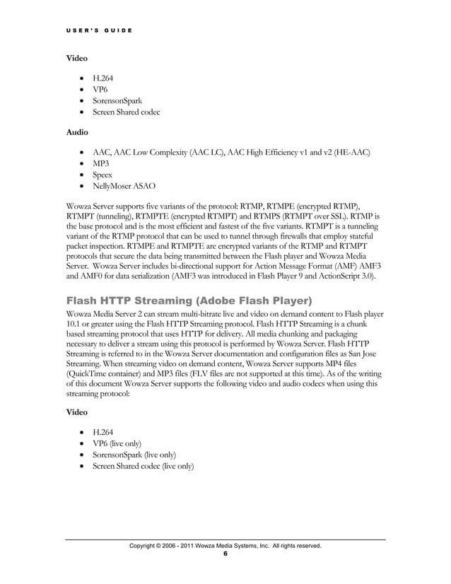 Wowza mediaserver usersguide | PDF | Computing | Technology & Computing