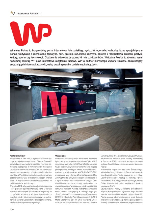 Case study marki WP z Albumu Superbrands Polska 2017 | PDF
