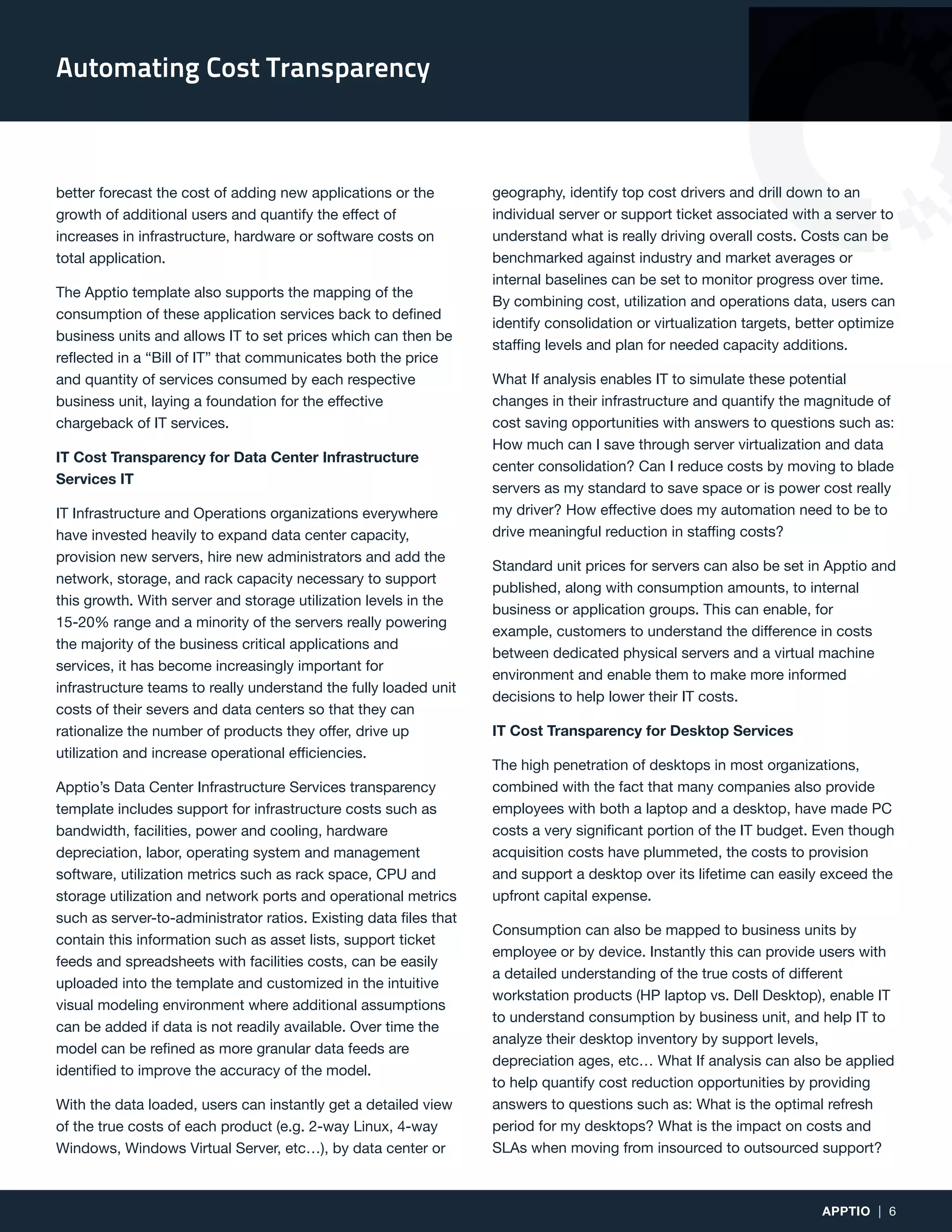 White Paper: Automating IT Cost Transparency | PDF