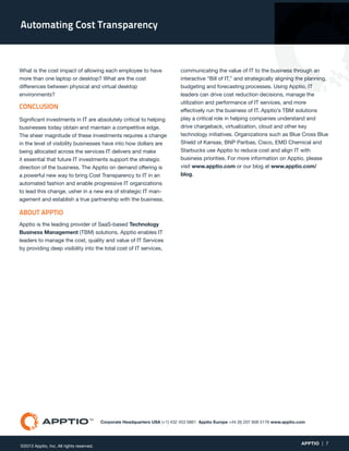 White Paper: Automating IT Cost Transparency | PPT