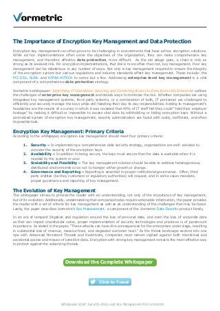 Security Policy and Key Management: Centrally Manage Encryption Keys ...