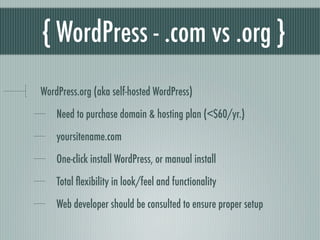 WordPress Crash Course - WP 101 | PPT