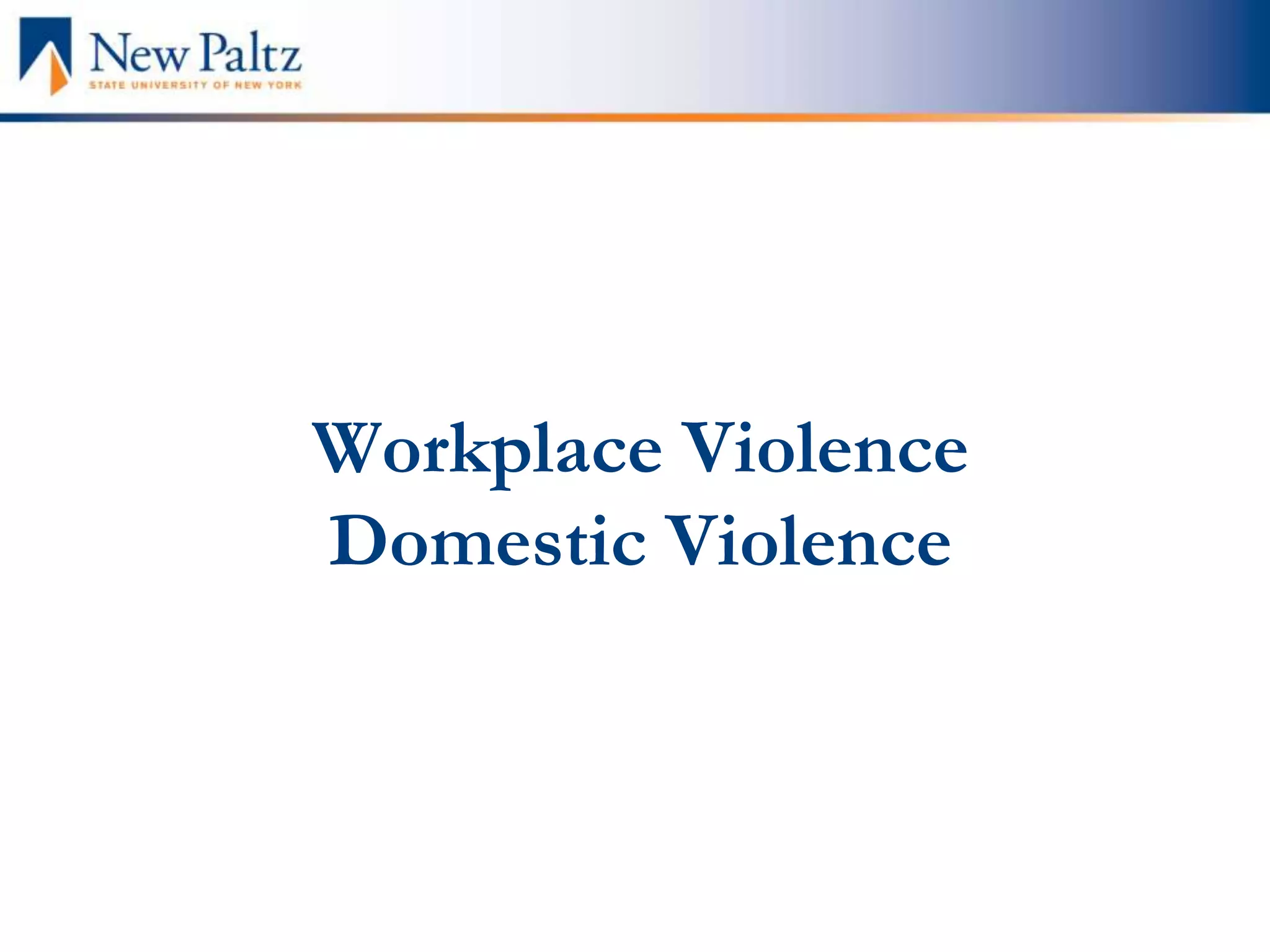 Workplace Domestic Violence | PPTX