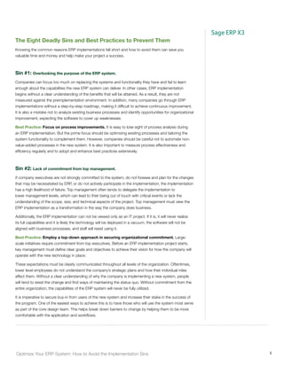 Optimize Your ERP System: How to Avoid the Implementation Sins | PDF | Cloud Computing | Internet