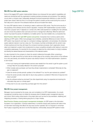 Optimize Your ERP System: How to Avoid the Implementation Sins | PDF | Cloud Computing | Internet