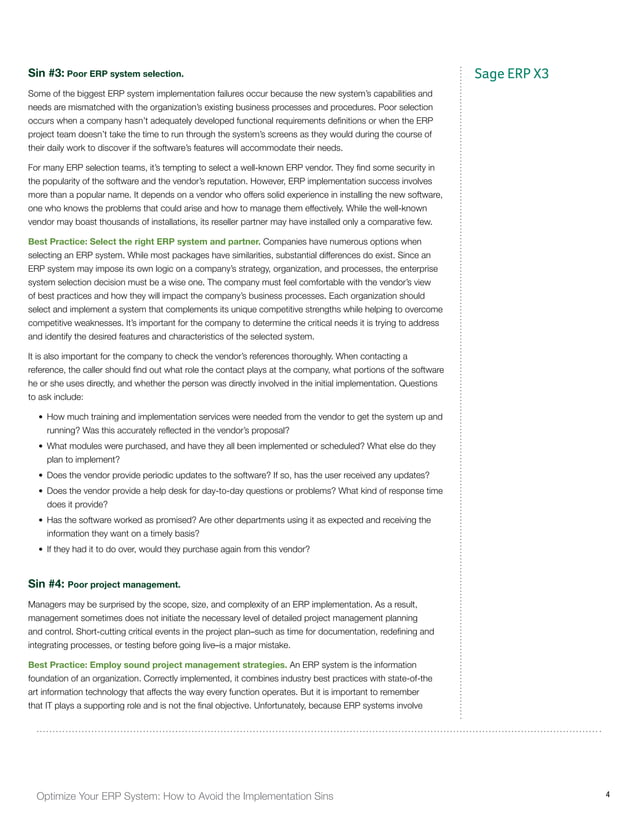 Optimize Your ERP System: How to Avoid the Implementation Sins | PDF | Cloud Computing | Internet