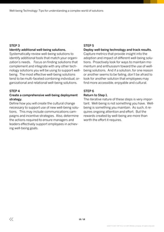 Using Health & Well-being Technology: How to figure out what makes sense for your organization | PDF
