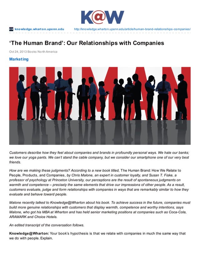 The Human Brand | PDF