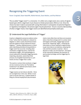 Legal Hold and Data Preservation Best Practices | PDF