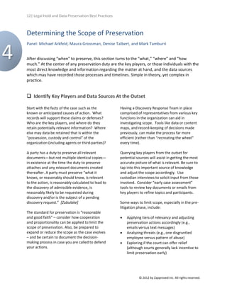 Legal Hold and Data Preservation Best Practices | PDF
