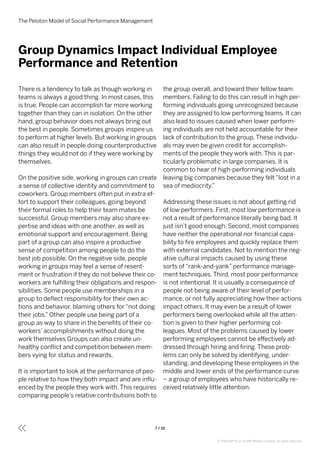 The Peloton Model of Social Performance Management | PDF