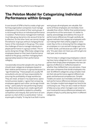 The Peloton Model of Social Performance Management | PDF