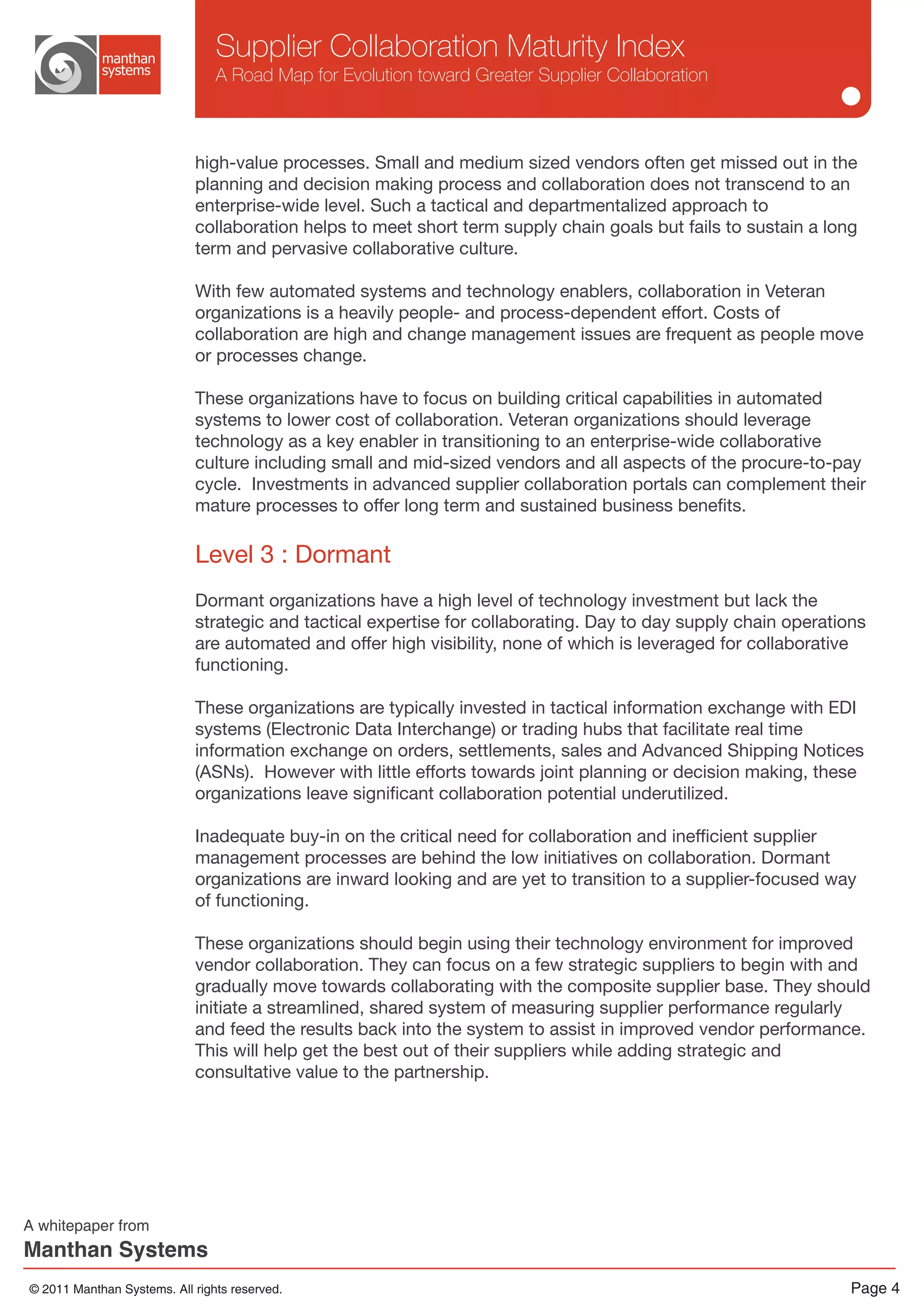 Whitepaper: Supplier Collaboration Maturity Index - A Road Map for ...