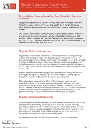 Whitepaper: Supplier Collaboration Maturity Index - A Road Map for ...