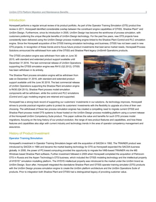 UniSim OTS Platform Migration and Maintenance Benefits | PDF