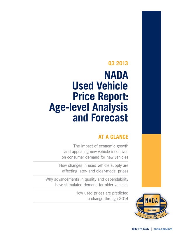 NADA - Used Vehicle Price Report | PDF | Automotive Industry | Industries