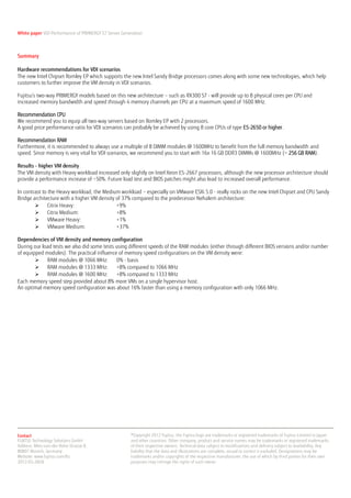 VDI Performance of PRIMERGY S7 Server Generation | PDF