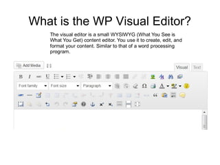Wp visual editors - Learning Style | PPT