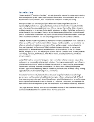 Actian Matrix Whitepaper | PDF