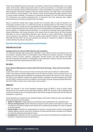 Standards based security for energy utilities | PDF