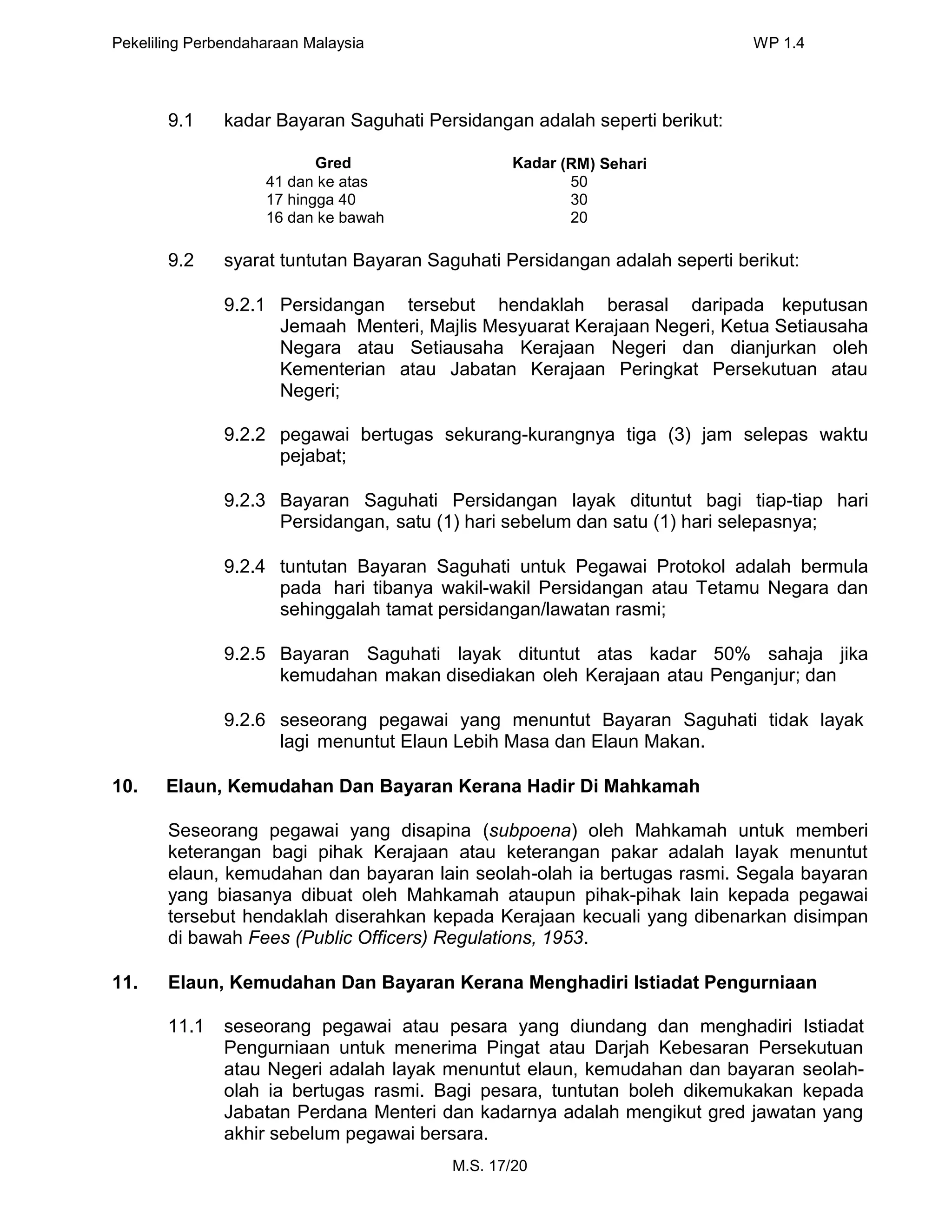 WP 1.4: Elaun bayaran anggota perkhidmatan awam | PDF