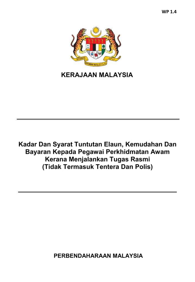 WP 1.4: Elaun bayaran anggota perkhidmatan awam | PDF
