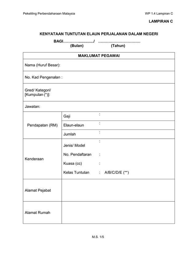 WP 1.4: Elaun bayaran anggota perkhidmatan awam | PDF